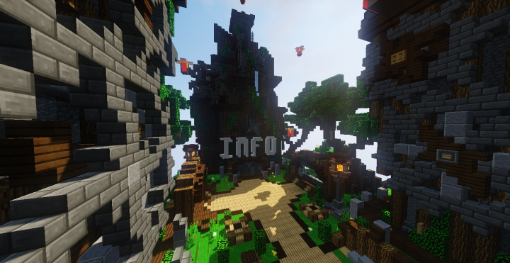 SERVER HUB FOR SKYWARS STYLE CUBECRAFT @CubeCraftGames Minecraft Map