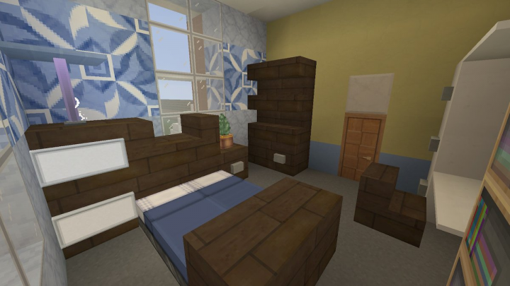 Light Blue Suburban House Minecraft Map