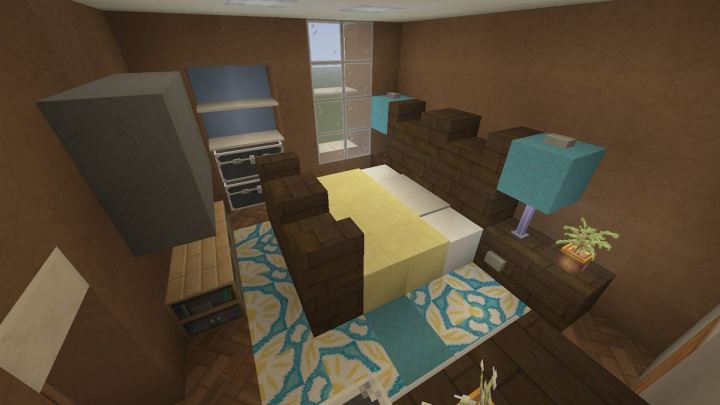 Light Blue Suburban House Minecraft Map