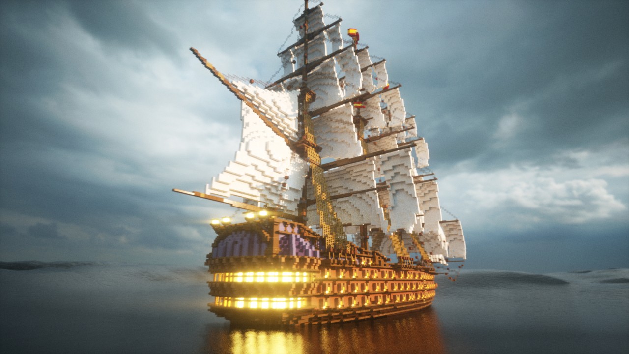 Minecraft Warship | Cinema 4D Cinematic Minecraft Map