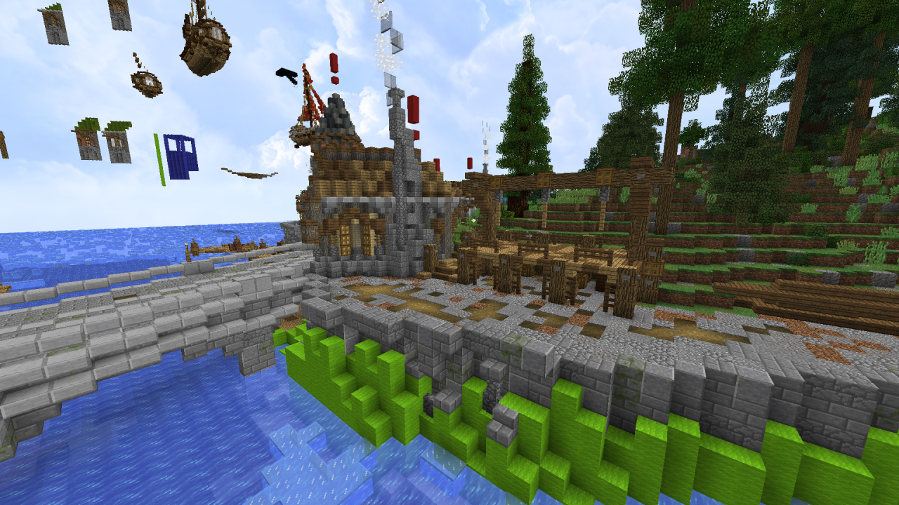 Diagonal Trade Port Minecraft Map