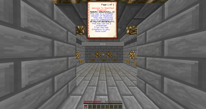 Simplified Skyblock V2 Minecraft Map