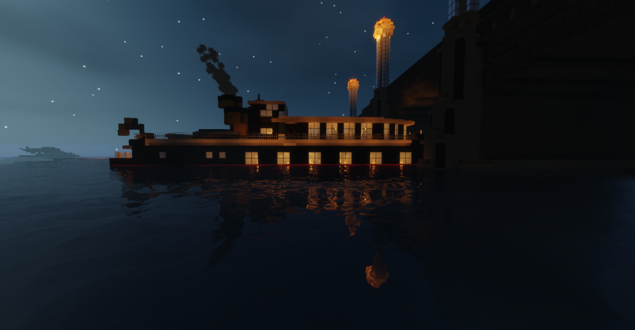 River Steam Boat [Full Interior] !! Minecraft Map
