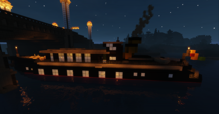 River Steam Boat [Full Interior] !! Minecraft Map