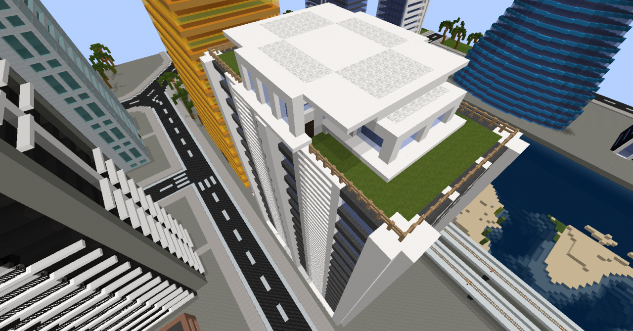 Modern hotel with penthouse Minecraft Map