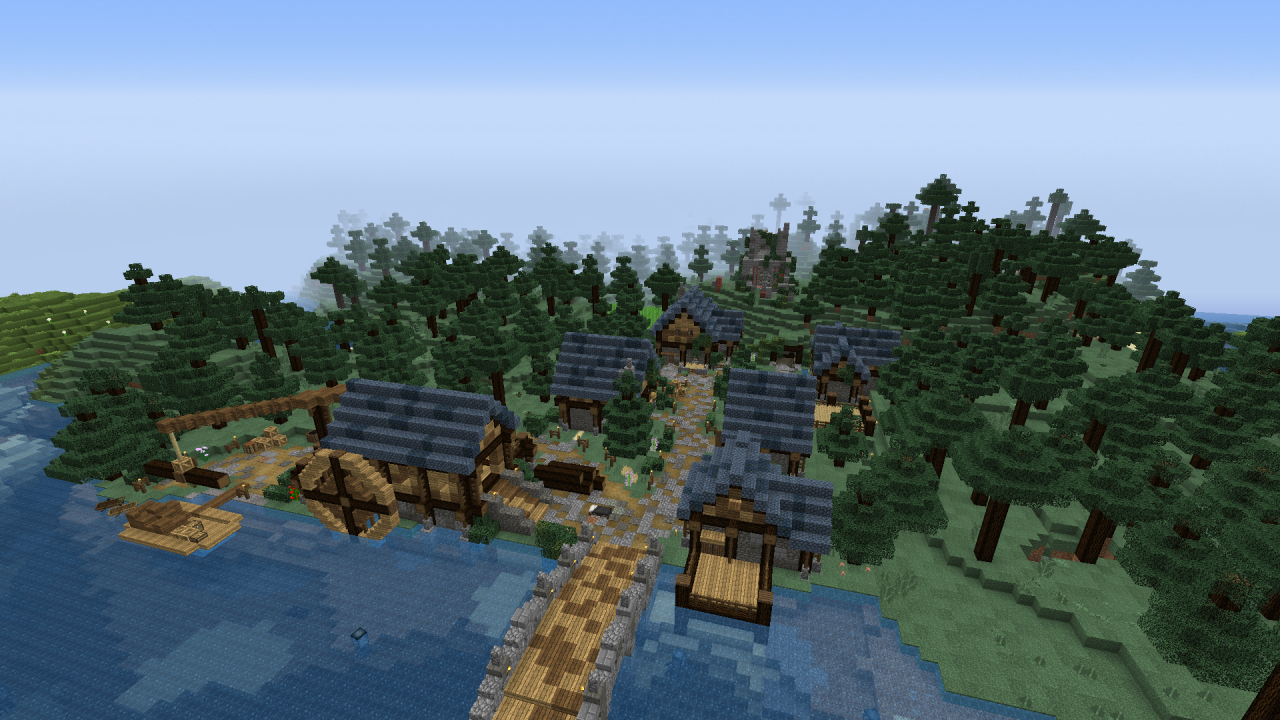 Lumber Village of Hatchet Minecraft Map