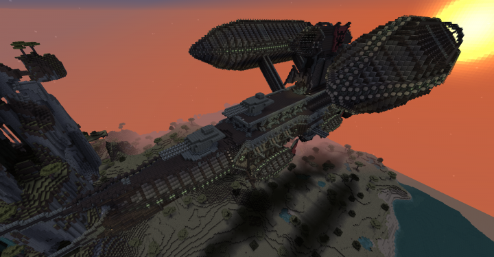 Large minecraft airship Minecraft Map
