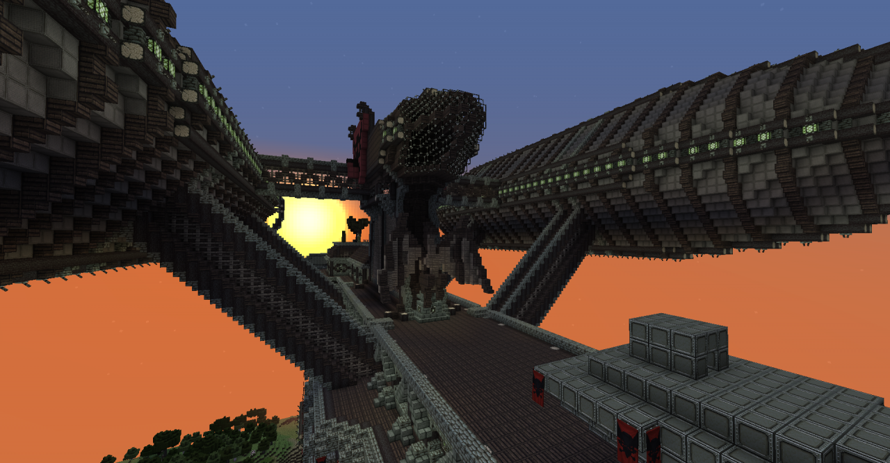 Large minecraft airship Minecraft Map