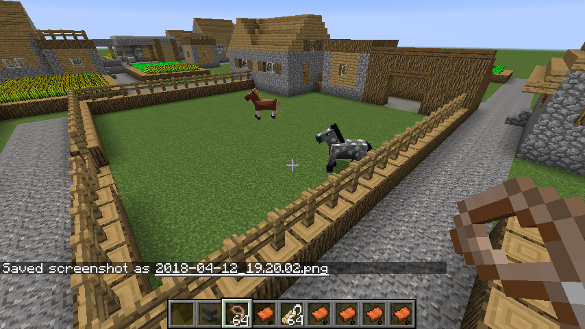 Two villages with Horse Stable and Arena Minecraft Map