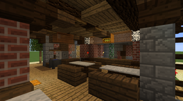 Cafe. Hostel. "Terem" Minecraft Map