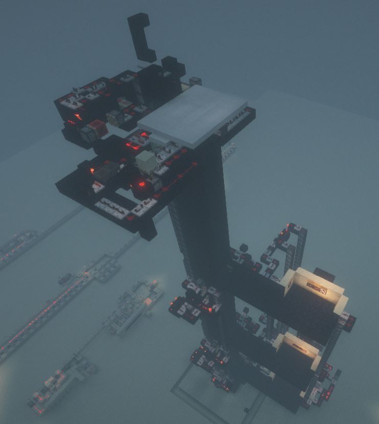 Multifloor flying machine elevator Minecraft Map