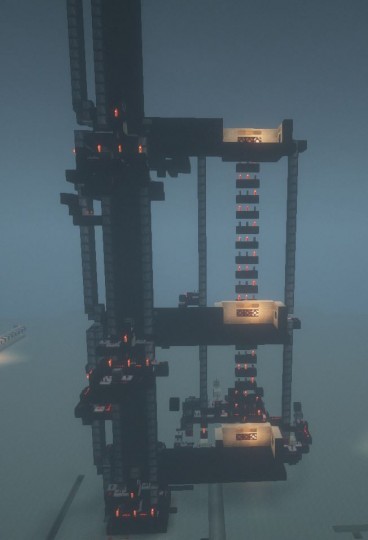 Multifloor flying machine elevator Minecraft Map