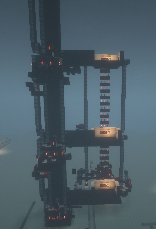 Multifloor flying machine elevator Minecraft Map