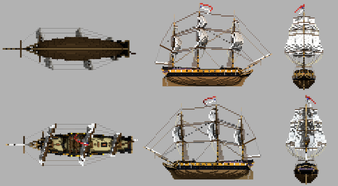 HMS Indefatigable - British frigate Minecraft Map