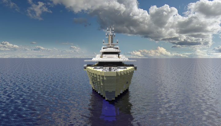 Pelorus - Yacht {1:1 SCALE} - LurssenYachts Minecraft Map