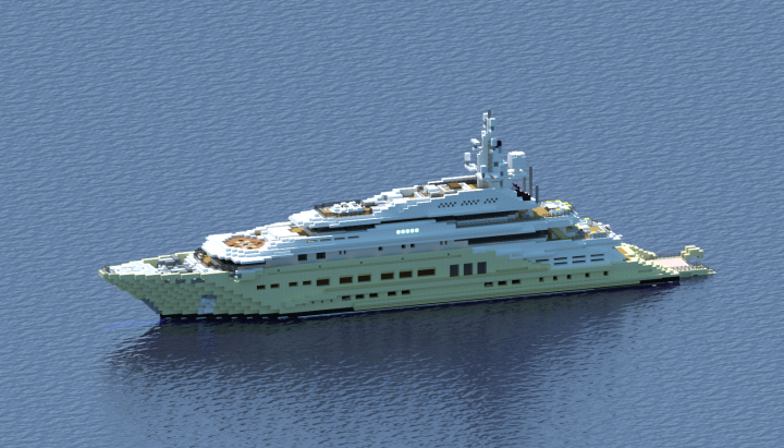 Pelorus - Yacht {1:1 SCALE} - LurssenYachts Minecraft Map