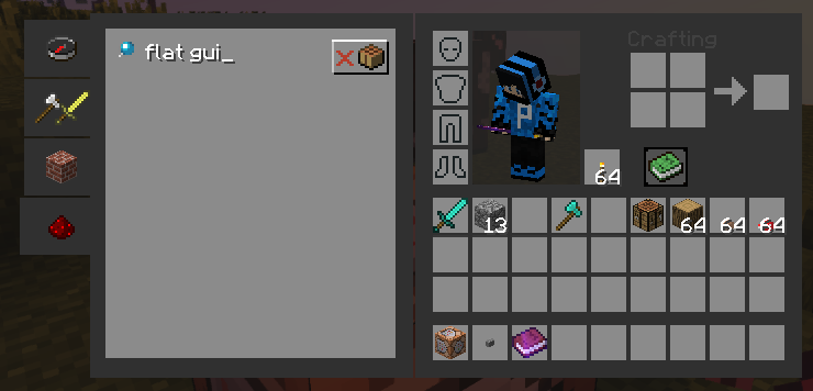 Flat GUI MC Minecraft Texture Pack