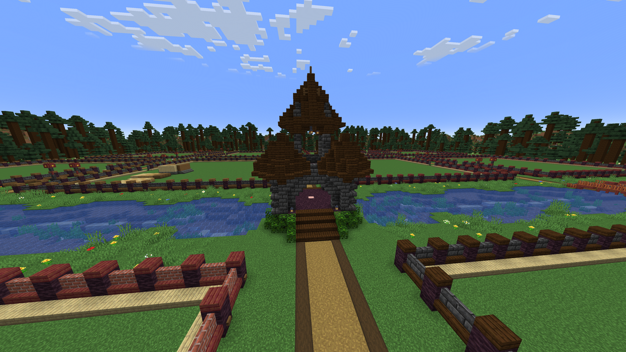 Plotworld with mini castle spawn Minecraft Map