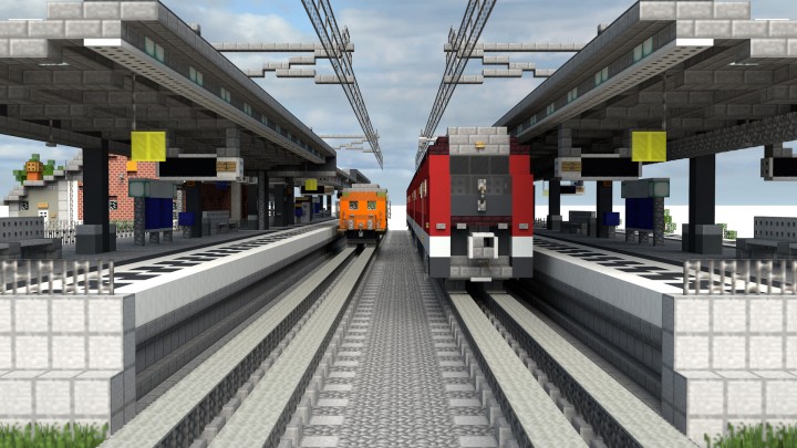 Type of an German Rail Station Minecraft Map