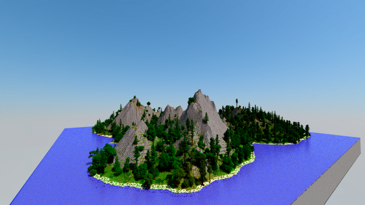 Aethrail - 2,048 x 2,048 Lost Island Terraforming Contest Minecraft Map
