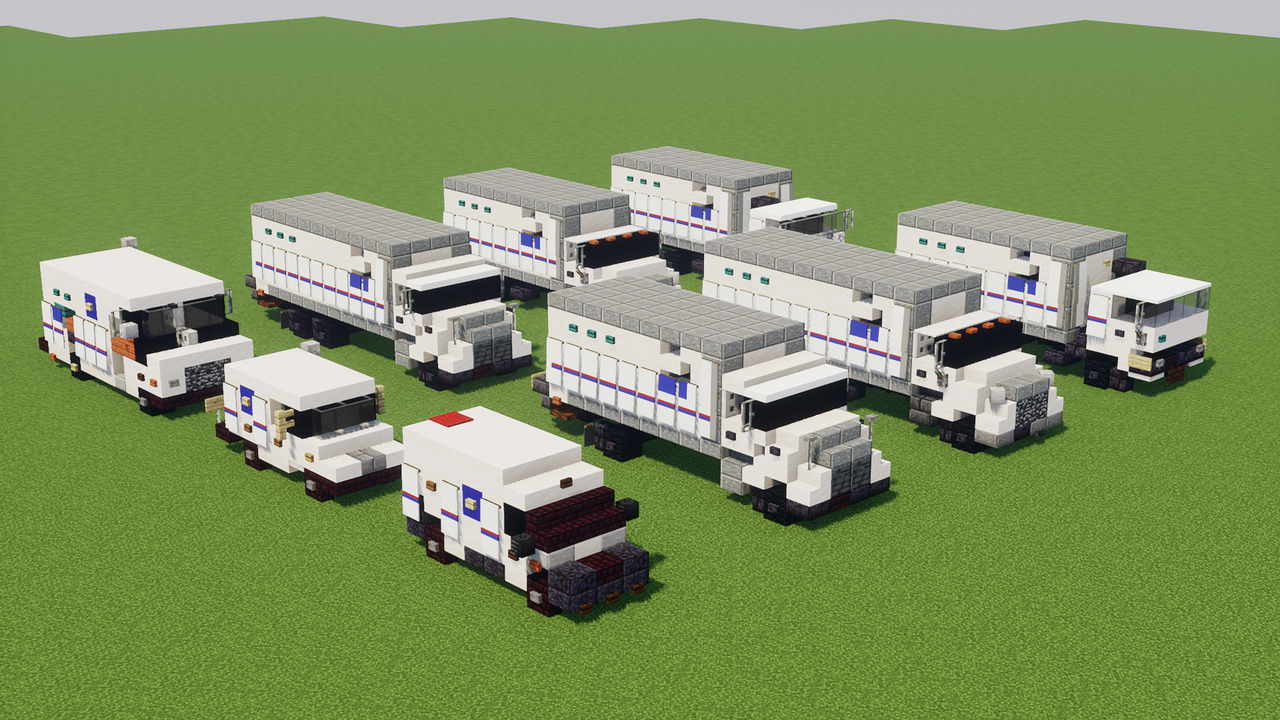 USPS Postal Service Vehicle Pack [9] Minecraft Map