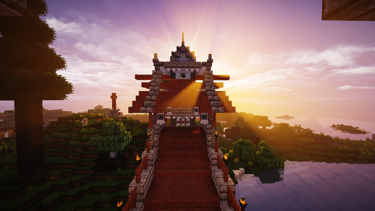 Medieval Japanese Castle with Dojo. A"mazing ! Minecraft Map