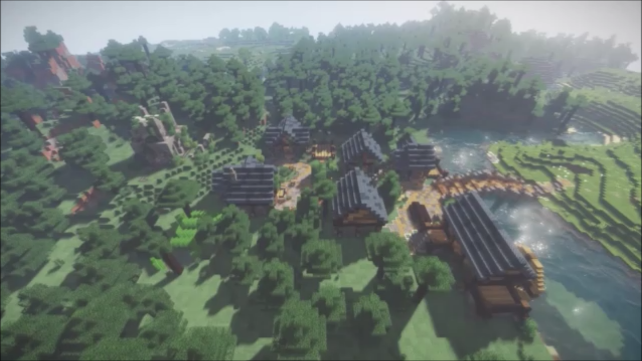 Lumber Village of Hatchet Minecraft Map