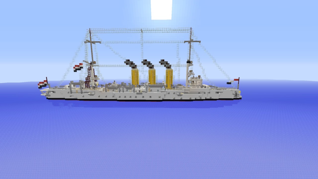 Dresden Class Protected Cruiser 1:1 scale Minecraft Map