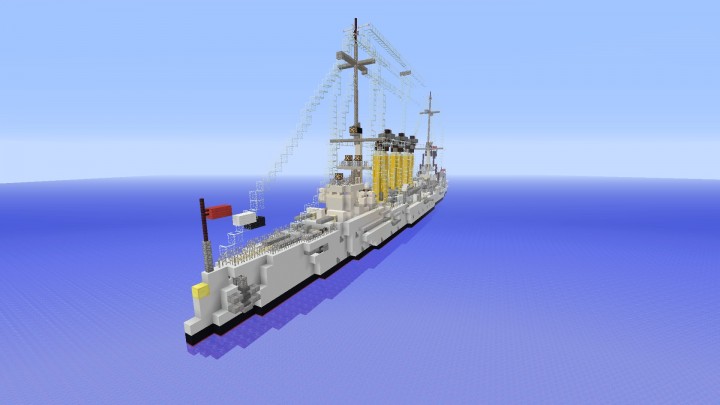 Dresden Class Protected Cruiser 1:1 scale Minecraft Map