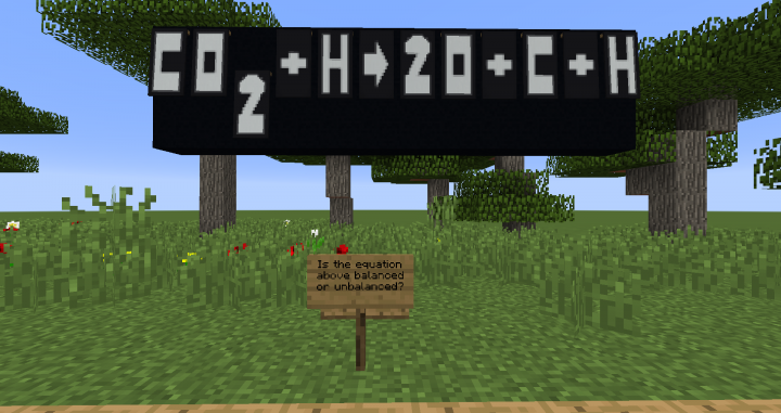 Balancing Chemical Equations Minecraft Map