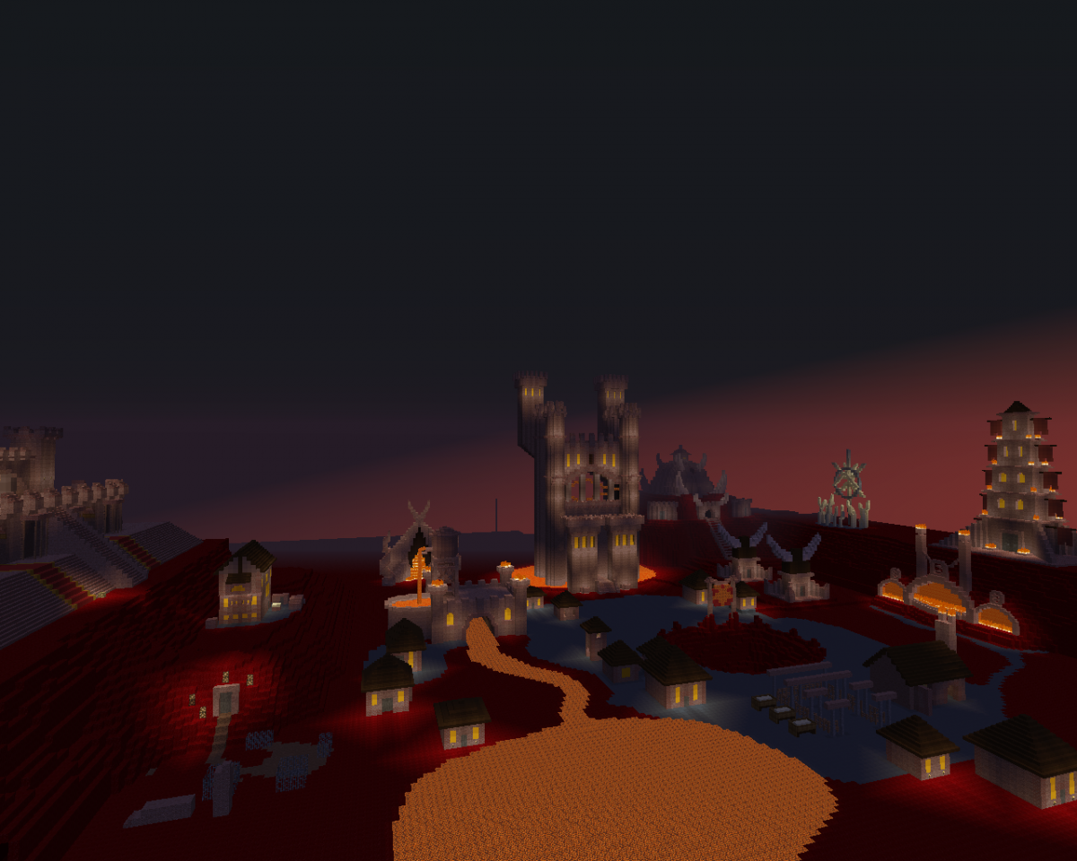 HOMM III Inferno town Minecraft Map