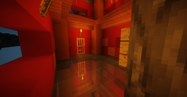 Acacia house with mirror floor Minecraft Map