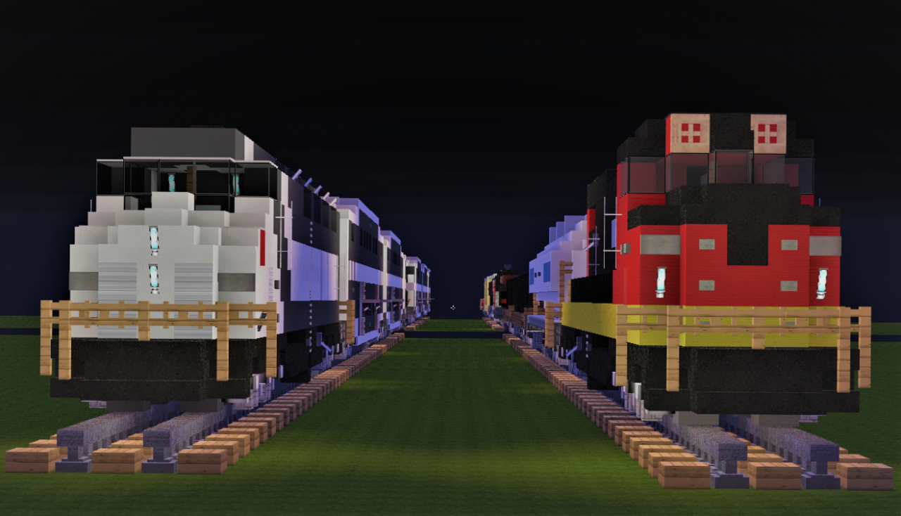 two trains Minecraft Map