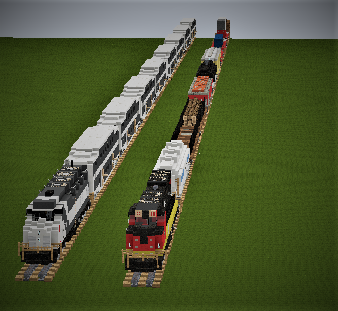 two trains Minecraft Map