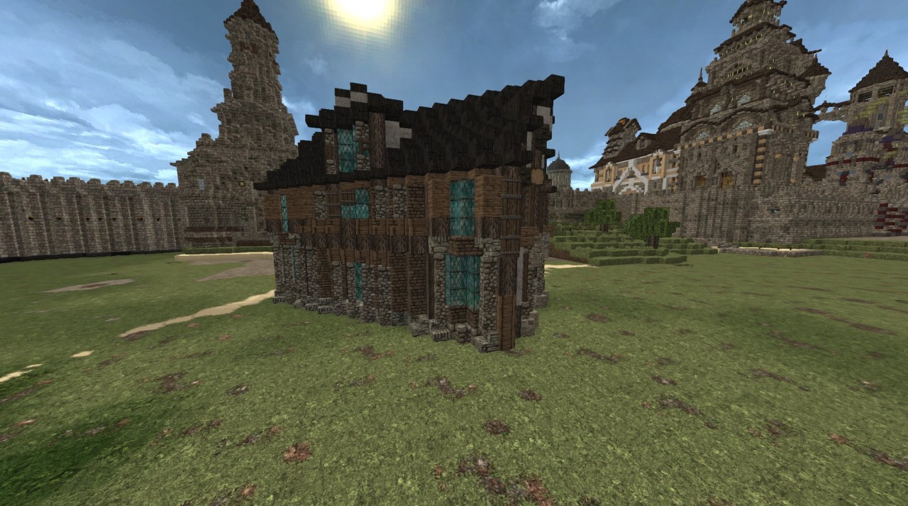 45 degree Medieval house Minecraft Map