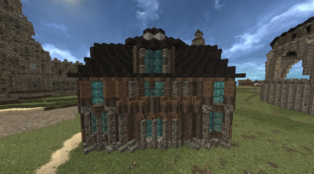 45 degree Medieval house Minecraft Map