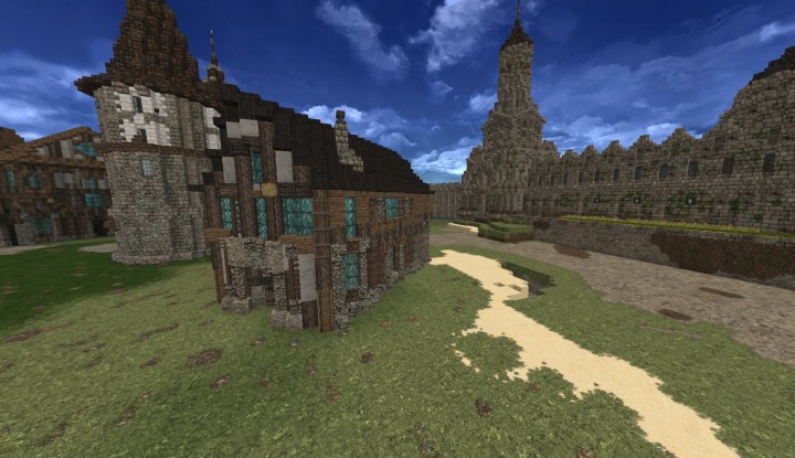 45 degree Medieval house Minecraft Map