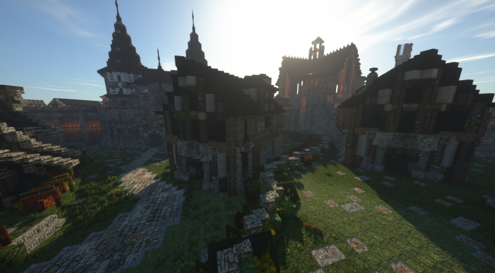 45 degree Medieval house Minecraft Map