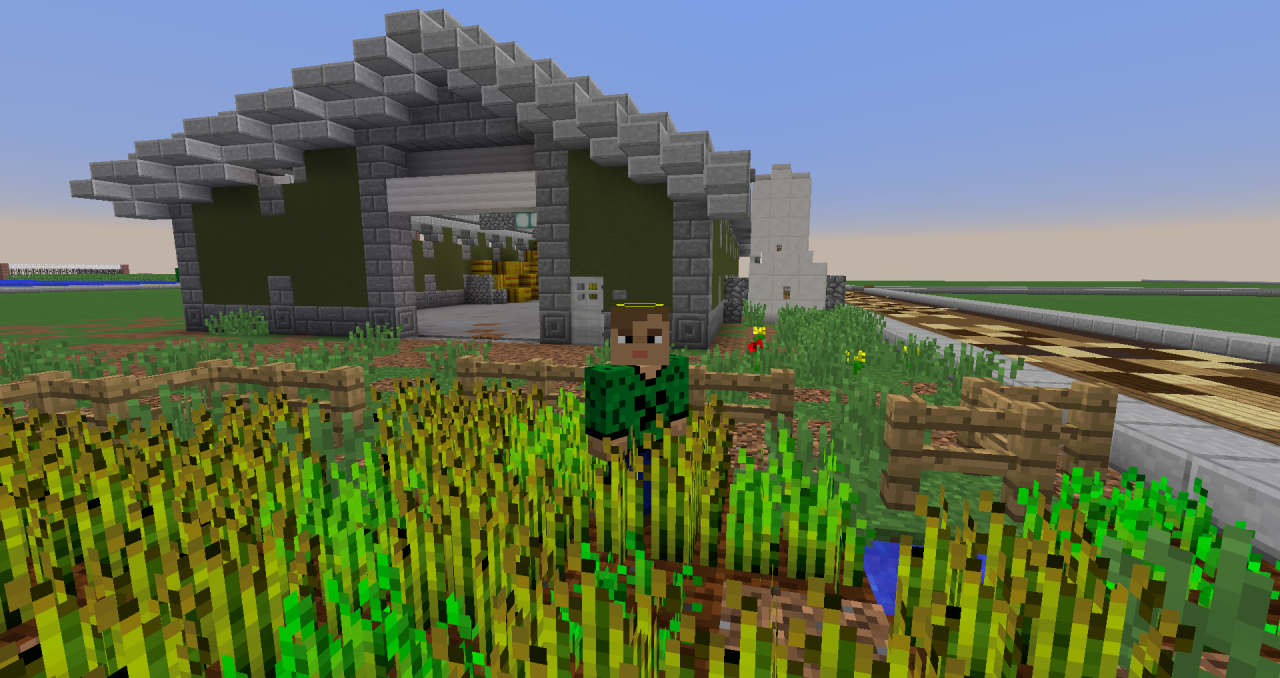 realistic modern barn Minecraft Map