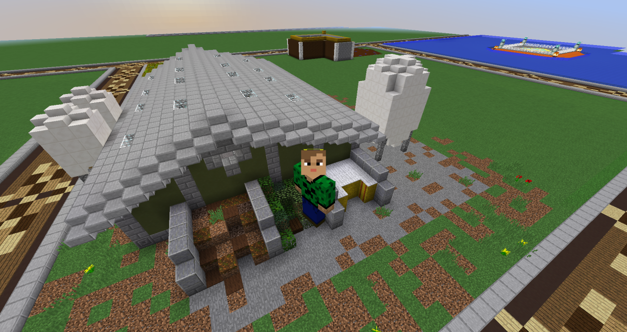 realistic modern barn Minecraft Map