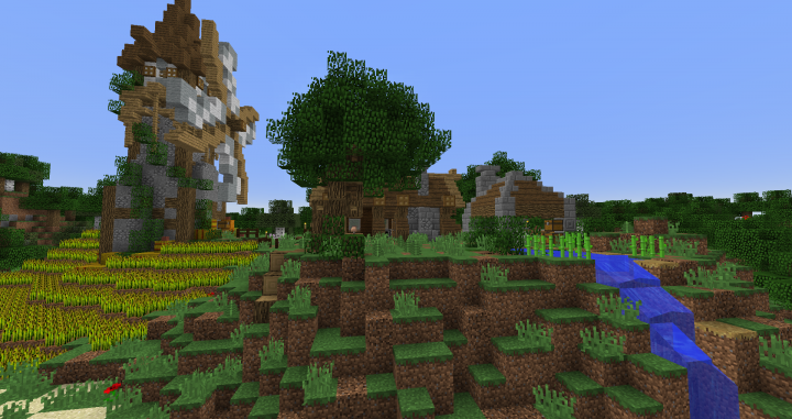 survival blacksmith/farmer house/windmill Minecraft Map