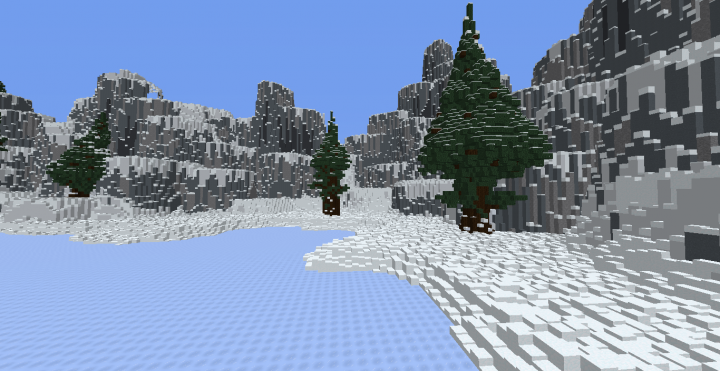 snow mountain covered with snow Minecraft Map