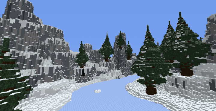 snow mountain covered with snow Minecraft Map