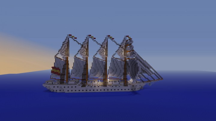 Brig-Schooner Juan Sebastián de Elcano Class Minecraft Map