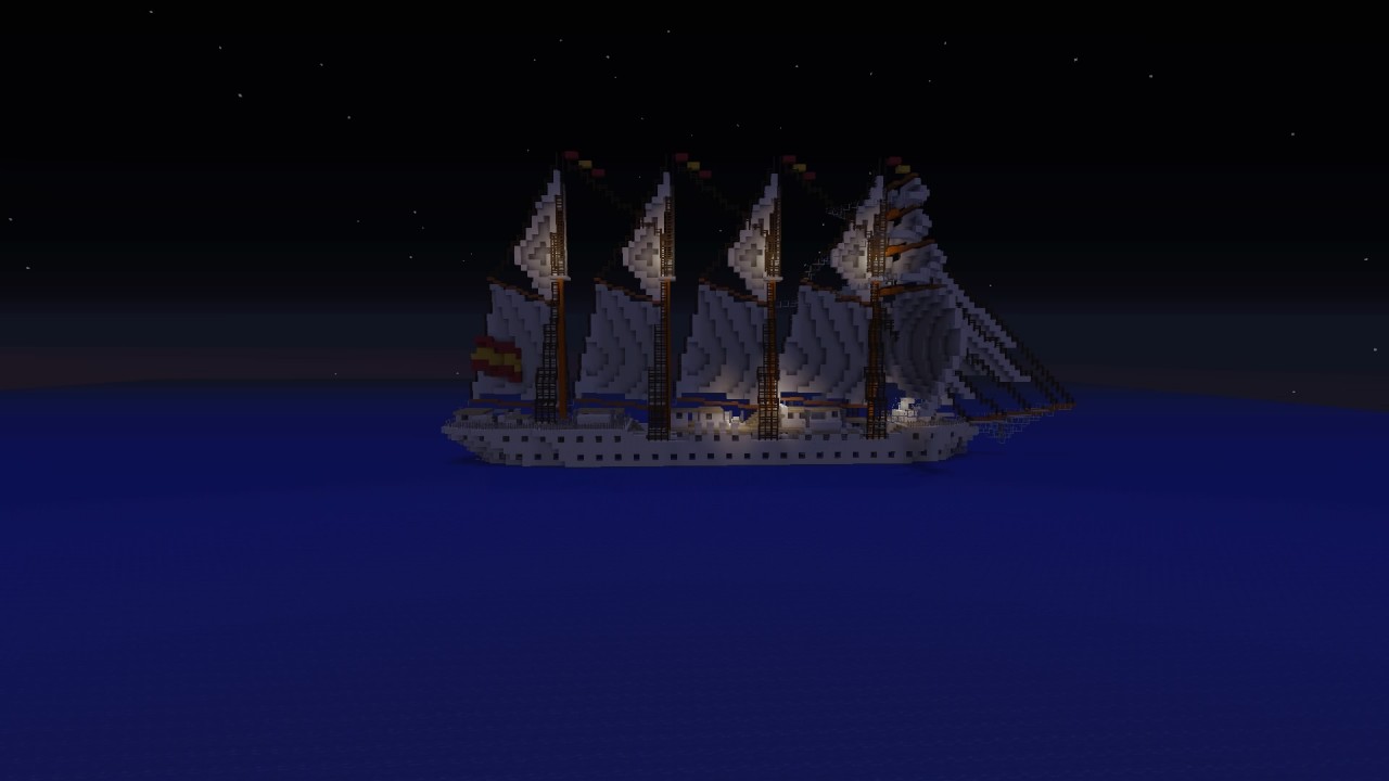 Brig-Schooner Juan Sebastián de Elcano Class Minecraft Map
