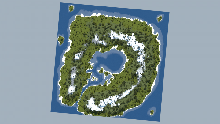 Mountain with Lake&River Minecraft Map