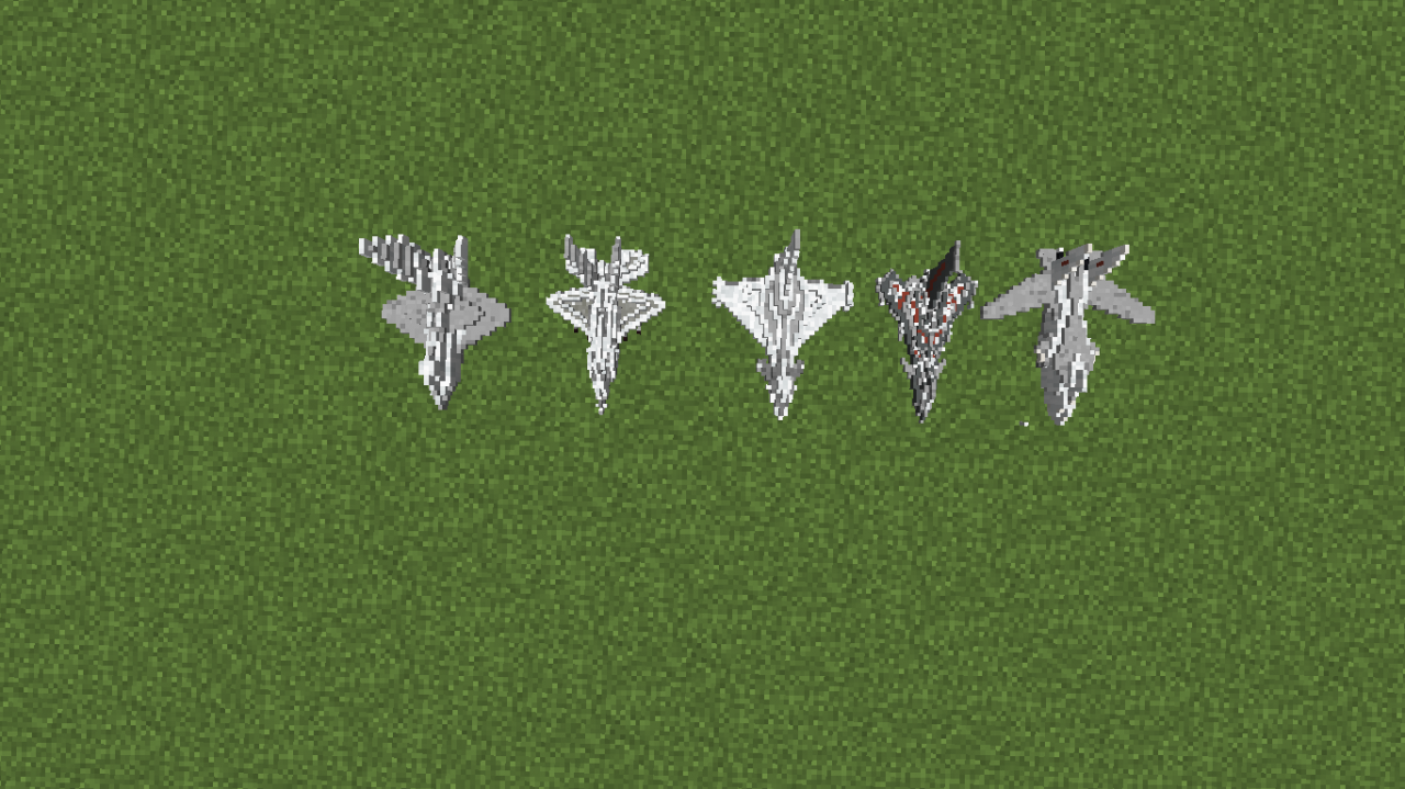 Minecraft 3D Mini FIghterPlanes Figurines Minecraft Texture Pack