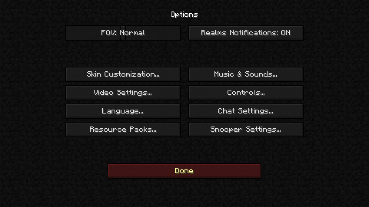 Dark GUI Minecraft Texture Pack