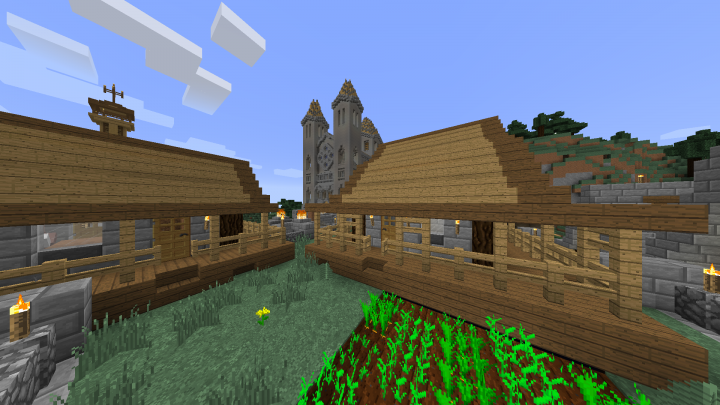 Starter House and Villager Farm Minecraft Map
