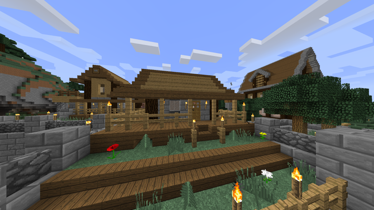 Starter House and Villager Farm Minecraft Map